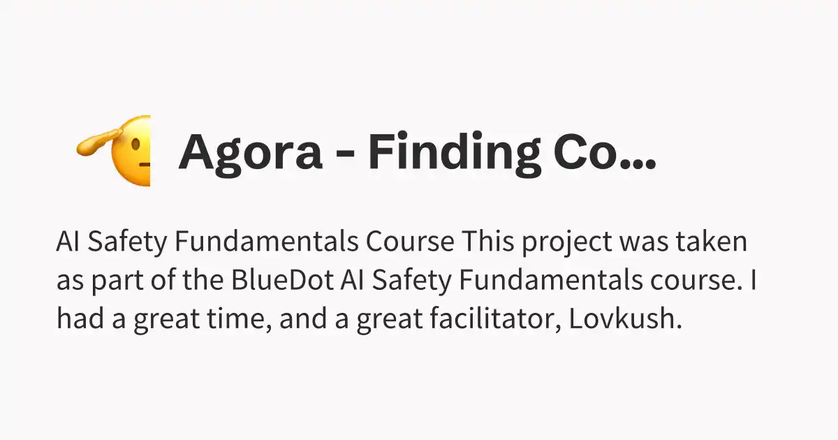 Agora - Finding Common Ground On LLM Values