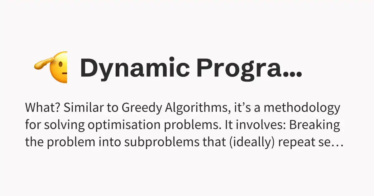 Dynamic Programming